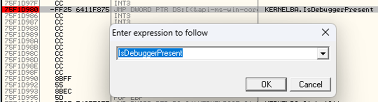 Anti-Debugging IsDebuggerPresent