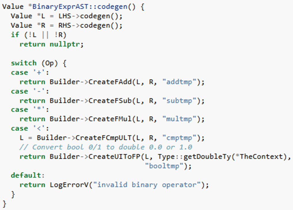 LLVM tutorial chapter 3