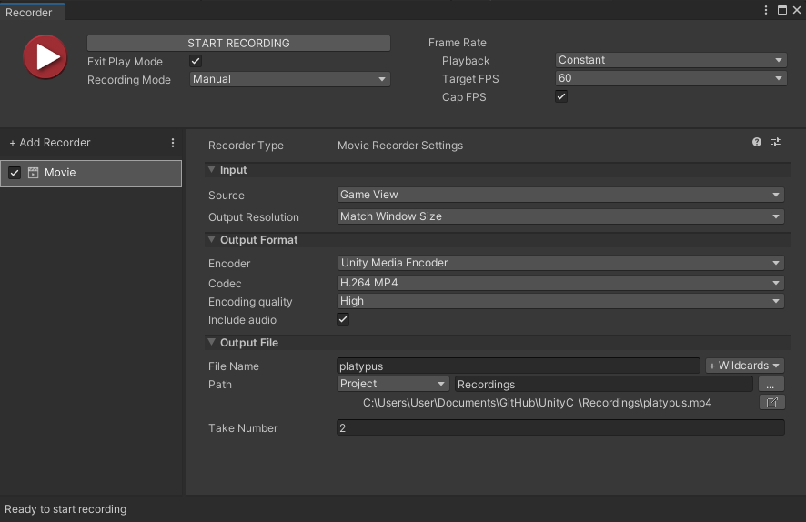 {TIL} 게임 시작 애니메이션 & Unity Recorder