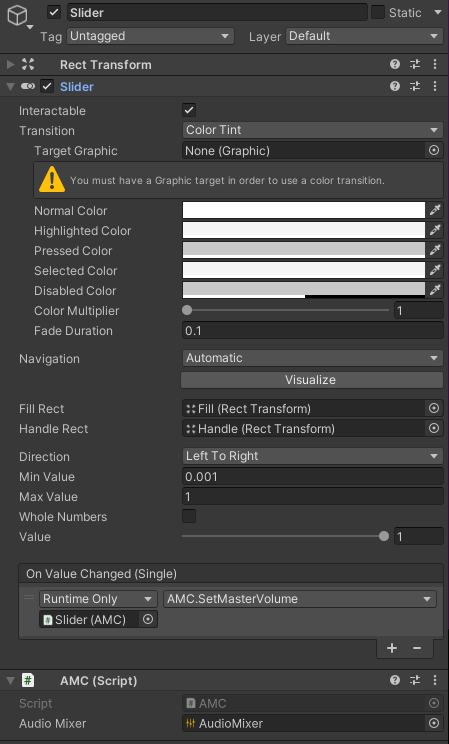 {TIL} Unity Audio Mixer 활용 방법