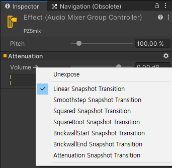 {TIL} Unity Audio Mixer 활용 방법 2