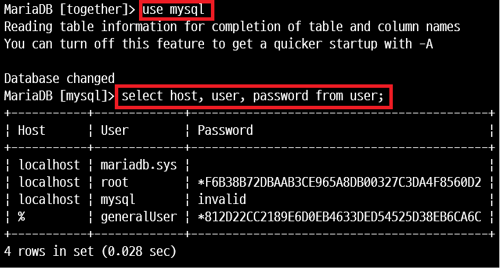[MySql / MariaDB] 명령어 모음