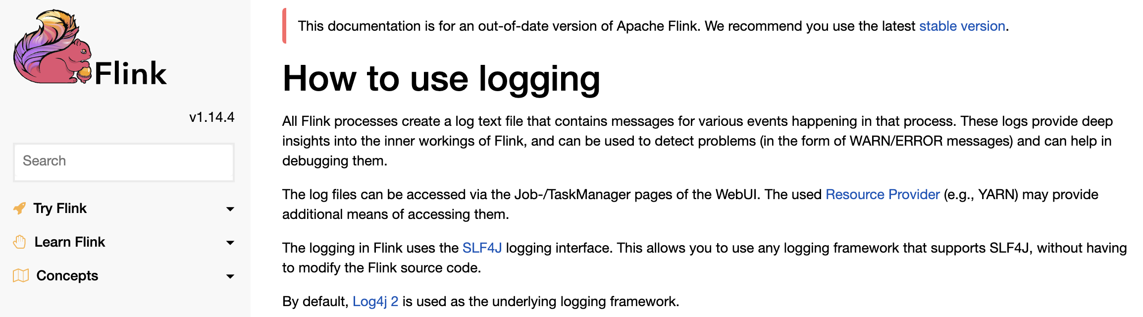 Flink log4j2.xml 적용