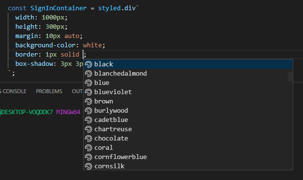 TIP) Styled-Component 자동완성 플러그인