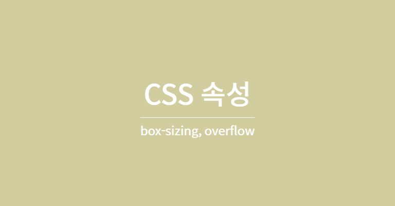 CSS 속성 (box-sizing, overflow)