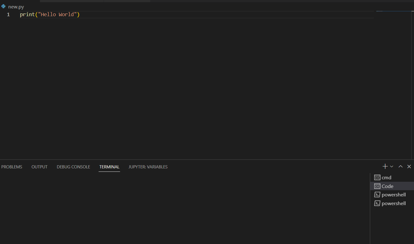 Python이 Vscode 터미널에 실행되지 않는 오류
