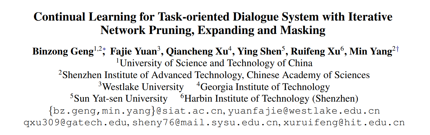 [논문 리뷰]Continual Learning for Task-oriented Dialogue System with Iterative Network Pruning ...