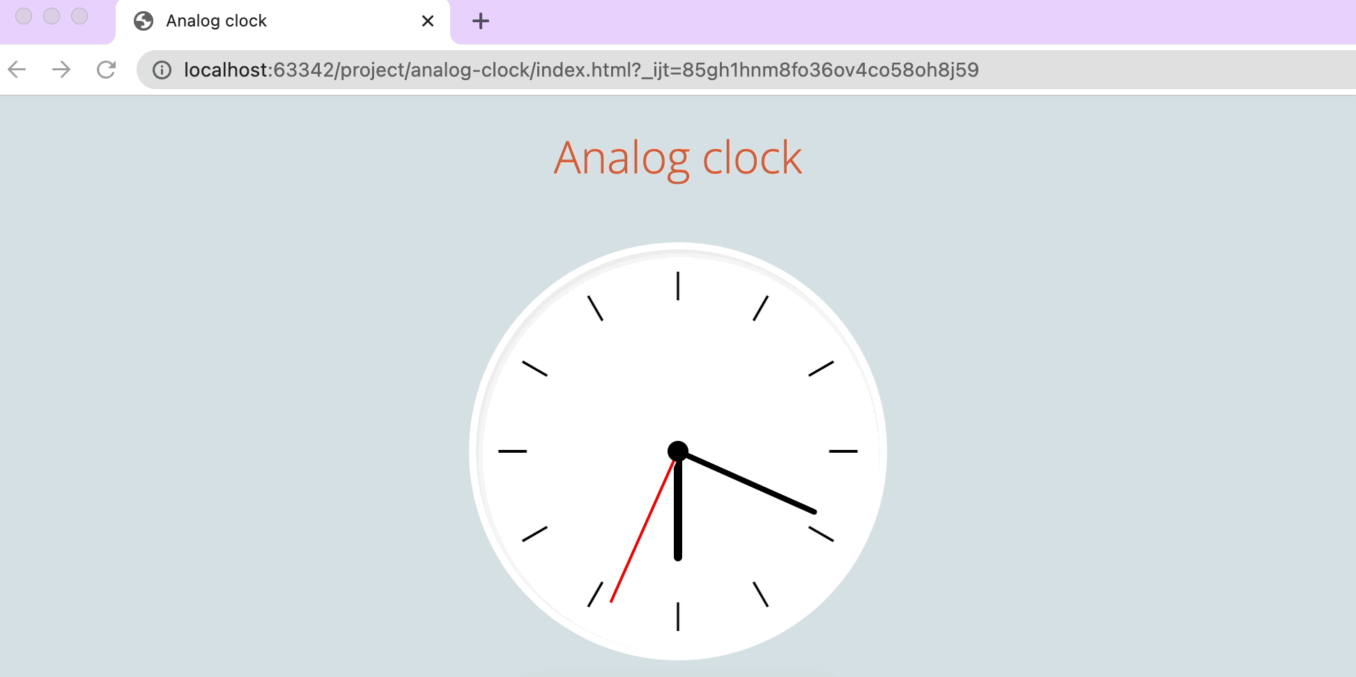 [JS] 실습-AnalogClock