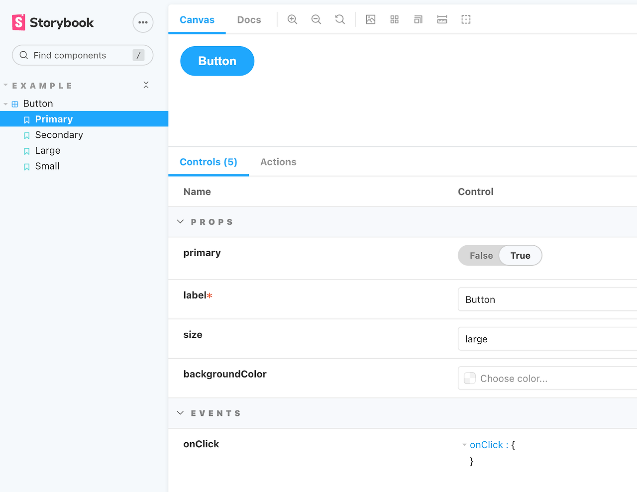 Storybook Button Example (Feat. vue)