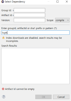 [Java]Maven Dependency 검색이 안될 때 해결 방법