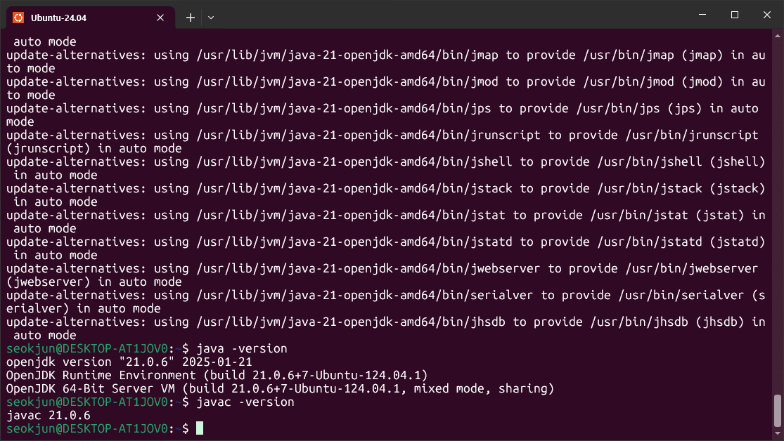[WSL] JAVA 설치하기
