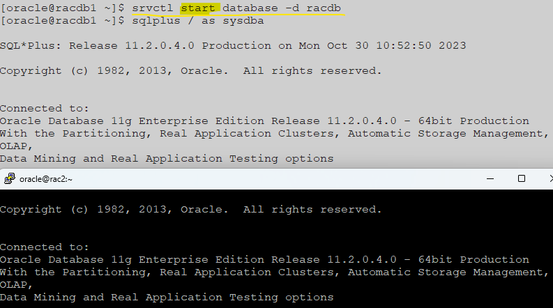 [RAC]23.10.30_파라미터파일,컨트롤파일 재생성, session kill
