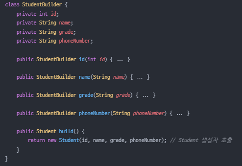 Builder패턴과 @Builder