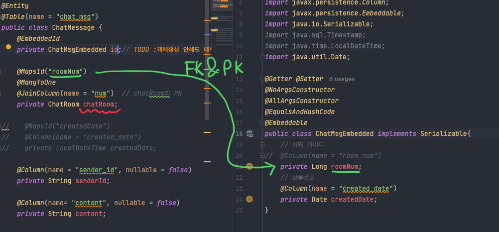 복합키에서 null one-to-one 에러