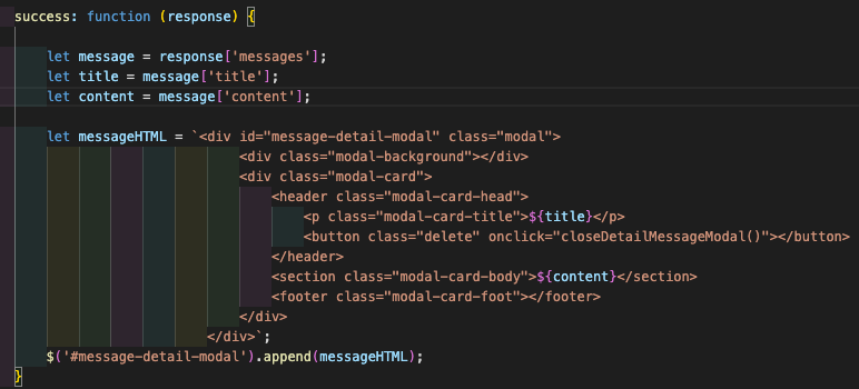 modal - html과 ajax 연결 방법(분리)