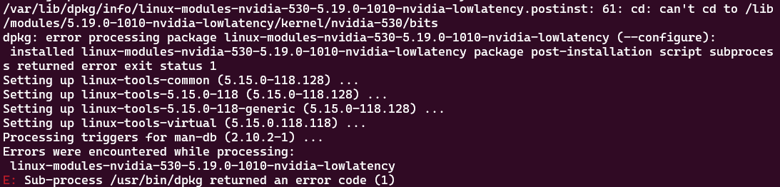 E Sub Process Usr Bin Dpkg Returned An Error Code 1 오류