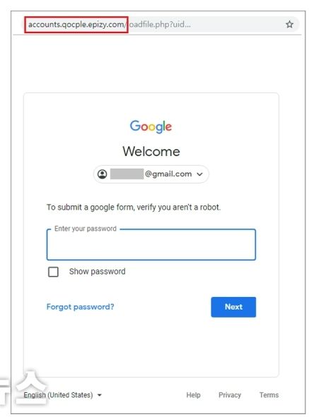Creation and application of Google form Phishing site