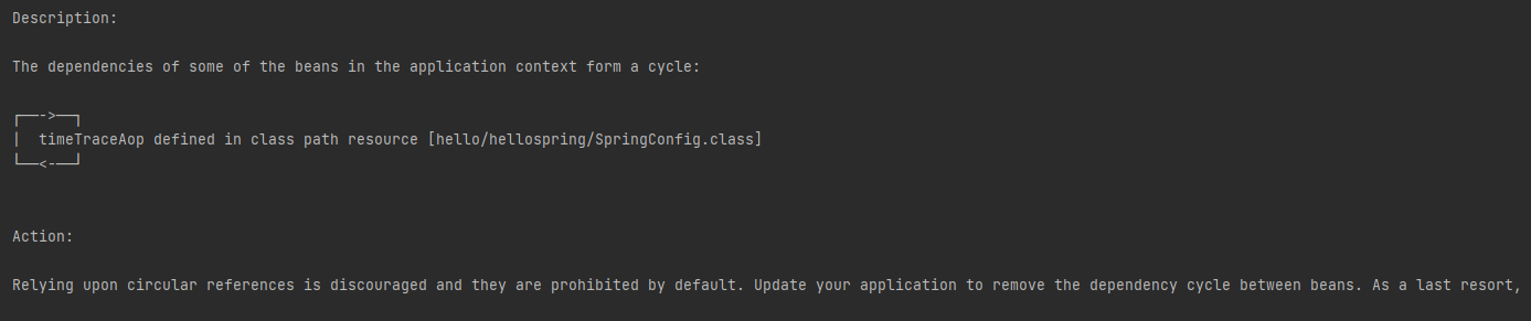[Spring] Update your application to remove the dependency cycle between ...