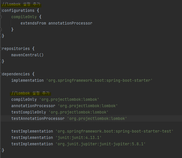 [Spring] lombok 라이브러리