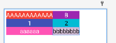 Android Studio TableLayout