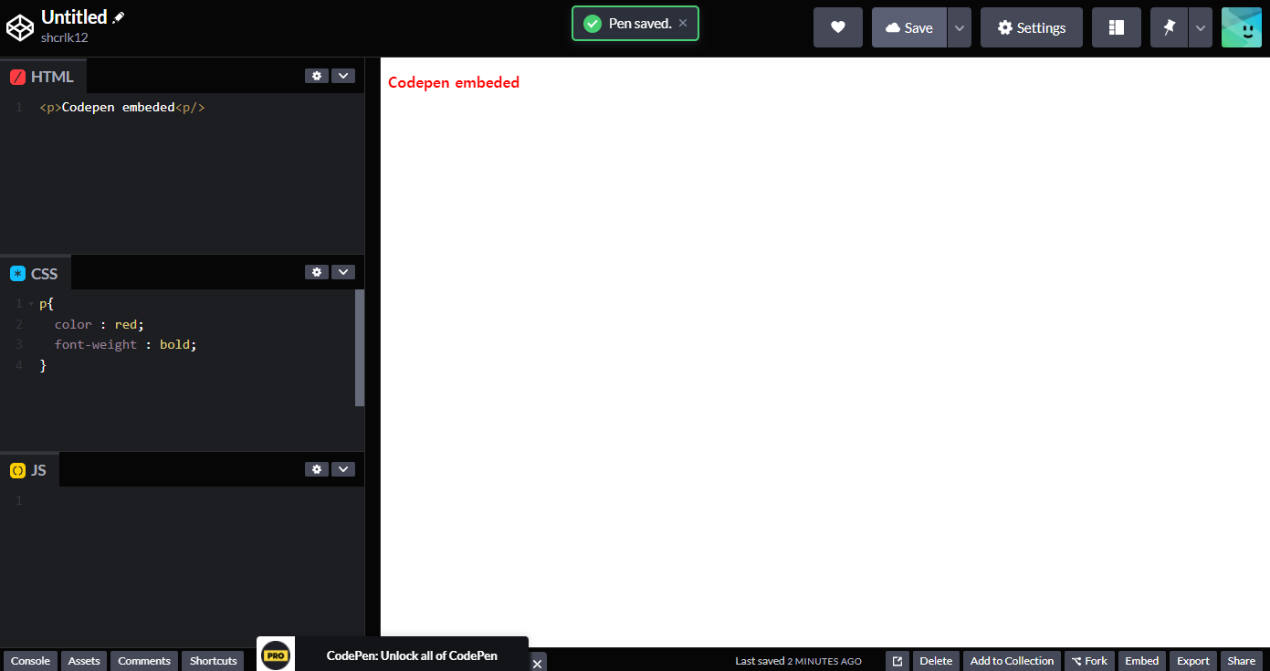 Velog에 Codepen Embed 방법