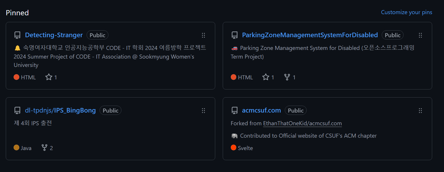 Collaborator로 참여한 Github Repository가 내 프로필에 뜨지 않을 때