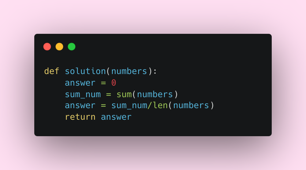 Lv.0-Python: 배열의 평균값