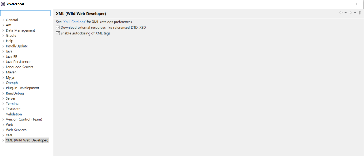 [Eclipse]XML 파일에서 Downloading external resources is disabled. 오류 해결