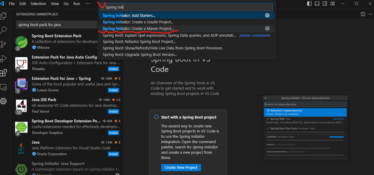 Spring boot for vscode