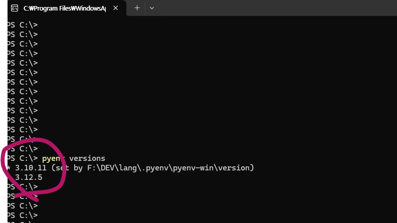윈도우 pyenv 설치 (feat. pyyaml 오류 in python3.12 )