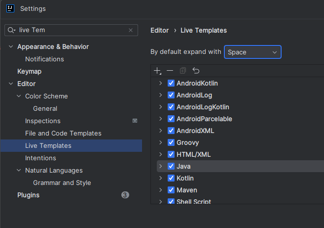 IntelliJ에 Live Templates 설정하기