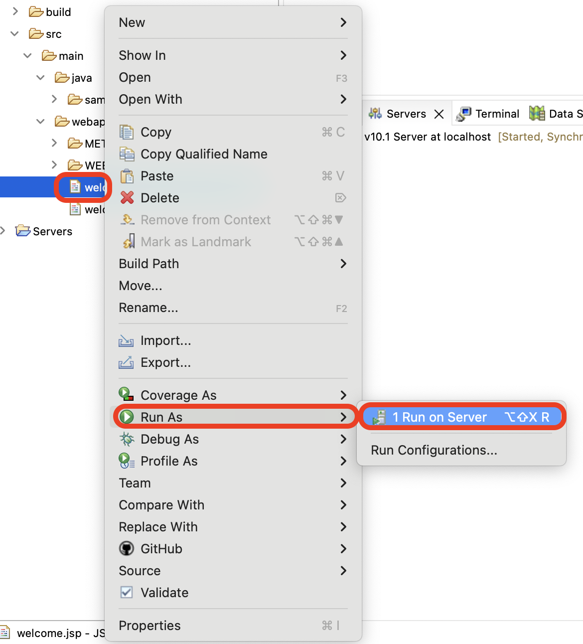 Mac) 이클립스에서 JSP 웹페이지 작성하기