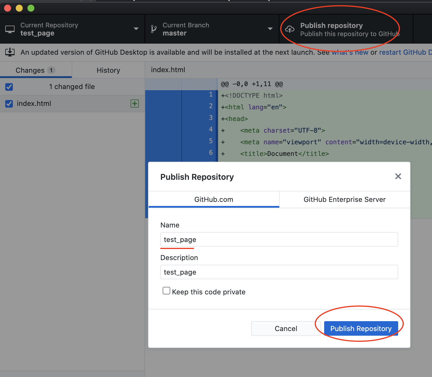 GitHub Desktop 이용한 깃업로드 방법