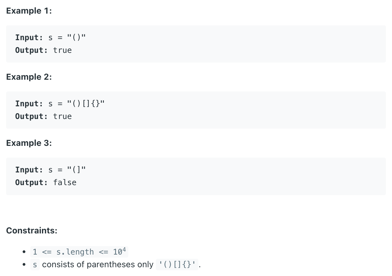 [코테 풀이] Valid Parentheses