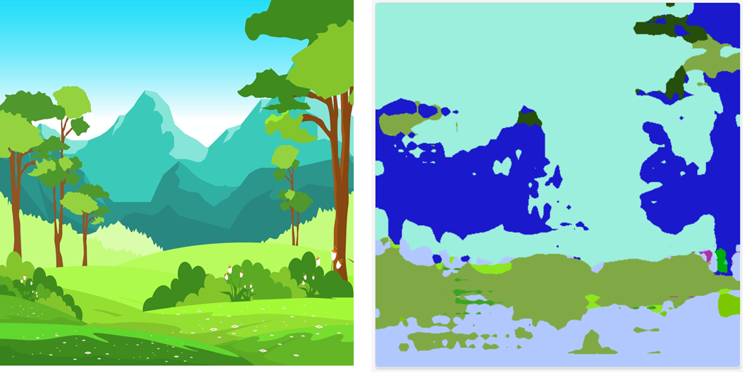 Semantic Segmentation model or datasets for Landspace painting