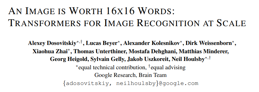 [논문리뷰]AN IMAGE IS WORTH 16X16 WORDS: TRANSFORMERS FOR IMAGE RECOGNITION ...