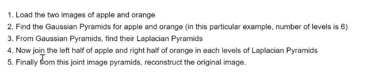 Image Pyramids in opencv