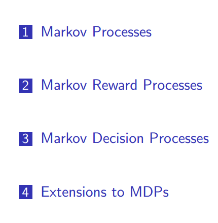 [개념정리] 2. Markov Decision Processes(MDPs)