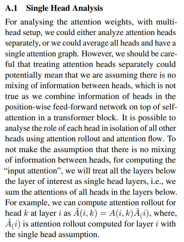 [논문리뷰]Rollout : Quantifying Attention Flow in Transformers