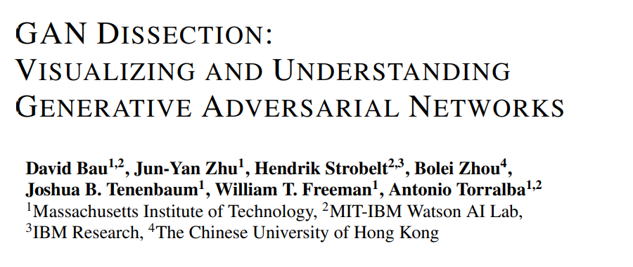 [논문리뷰] GAN Dissection: Visualizing and Understanding Generative Adversarial Networks