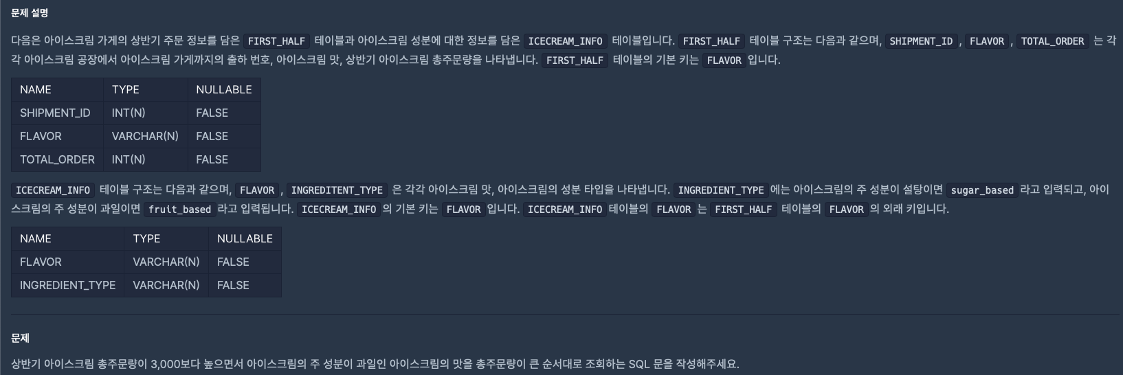 프로그래머스 Sql 과일로 만든 아이스크림 고르기