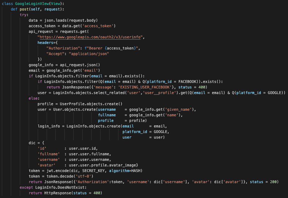 Integrating SNS Login