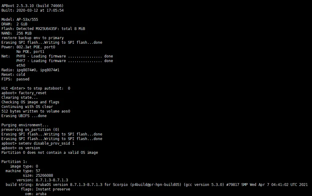 Aruba Wireless LAN Lab 구축기 - (1) Aruba AP Provisioning