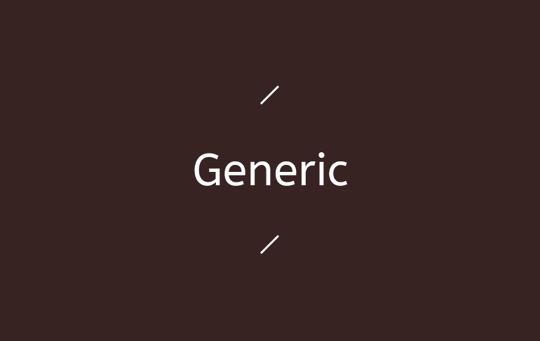 제네릭 Generic