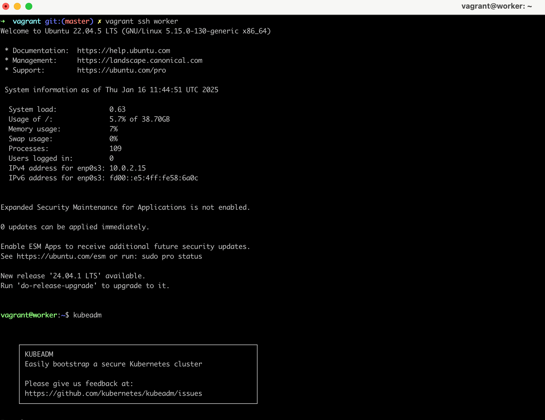 [IaC] Vagrant k8s master 설정 (macOS)