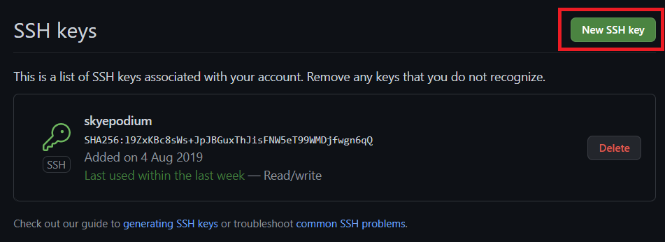 Github SSH Key 등록하기