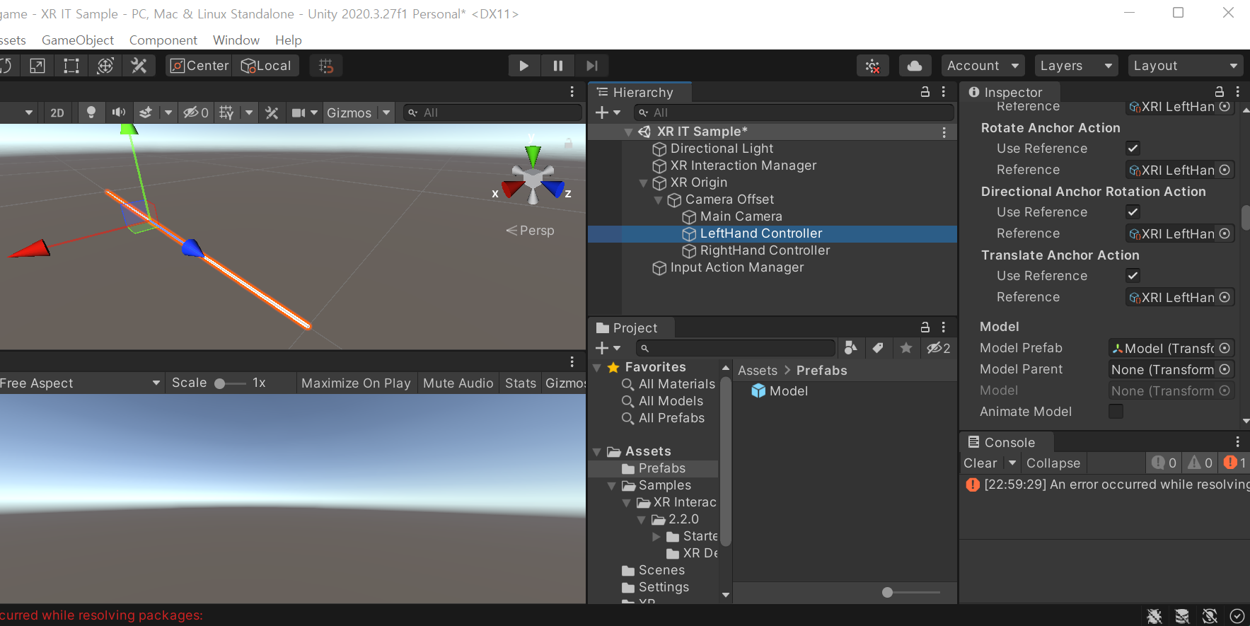 VR 슈팅게임(2)_XR Interaction Toolkit 개념과 핵심 기능