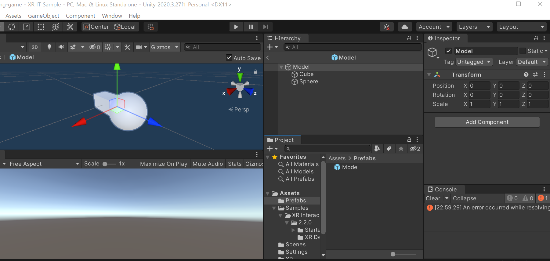 VR 슈팅게임(2)_XR Interaction Toolkit 개념과 핵심 기능