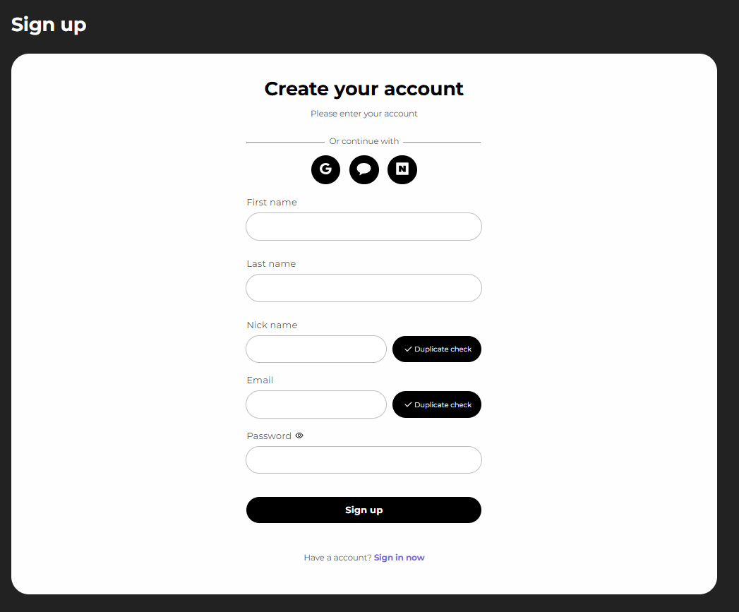 SignUp - react hook form과 유효성 검사